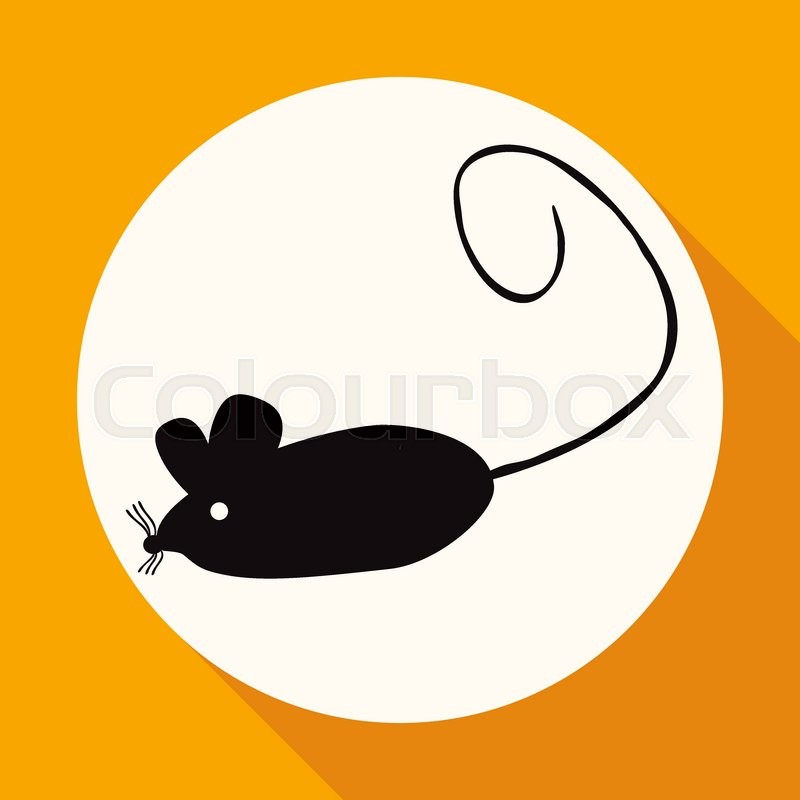 Icon Mouse on white circle with a long ... | Stock vector | Colourbox