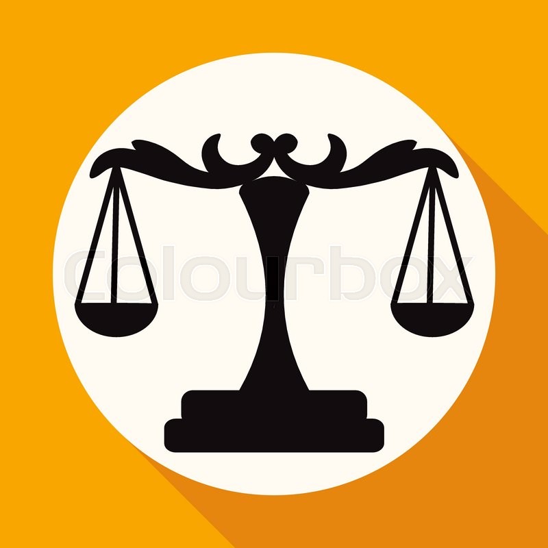 Icon Scale on white circle with a long ... | Stock vector | Colourbox