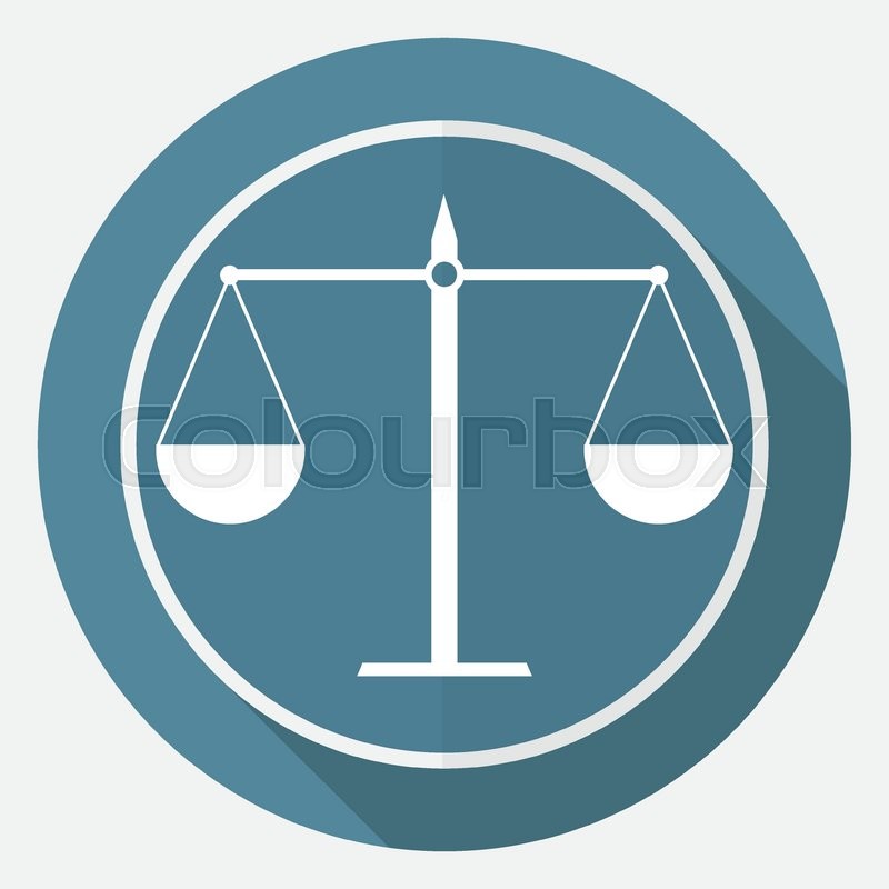 Icon Scale on white circle with a long ... | Stock vector | Colourbox