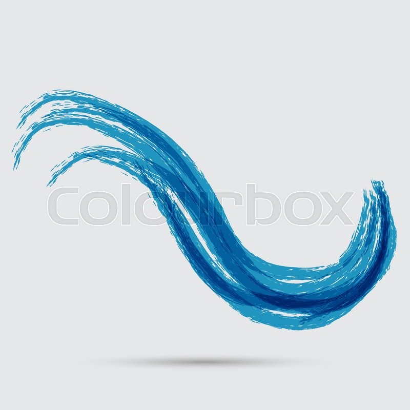 Blue wave sign | Stock vector | Colourbox