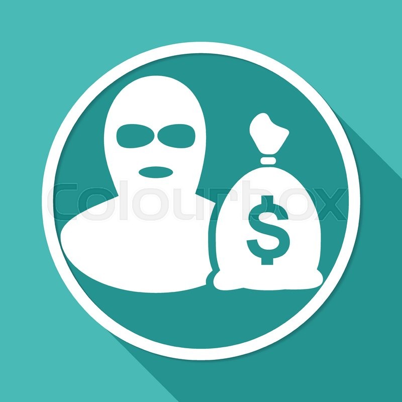 Icon offender on white circle with a ... | Stock vector | Colourbox