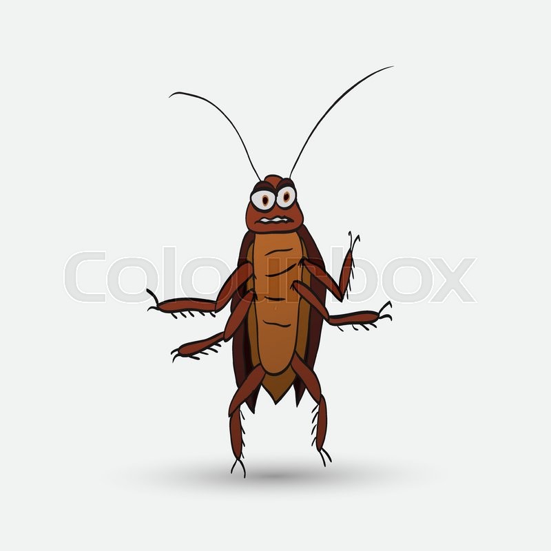 Illustration of cartoon cockroach | Stock vector | Colourbox