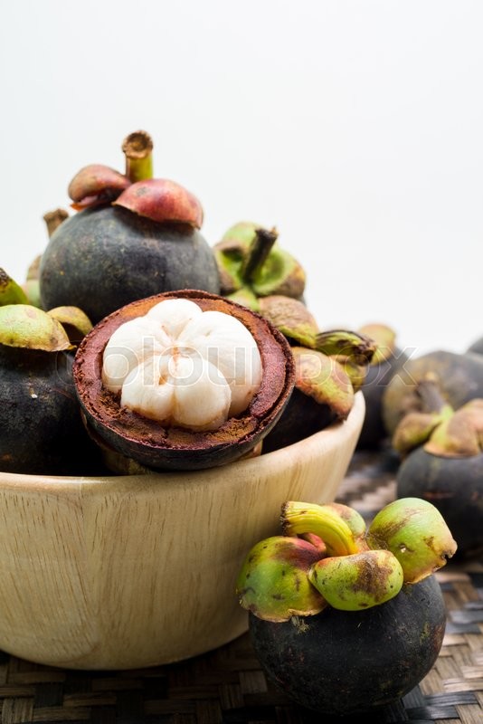 Fresh mangosteen, tropical fruit. | Stock image | Colourbox