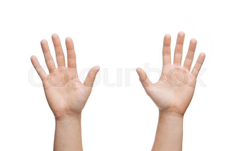 Gesture and body parts concept - two ... | Stock image | Colourbox