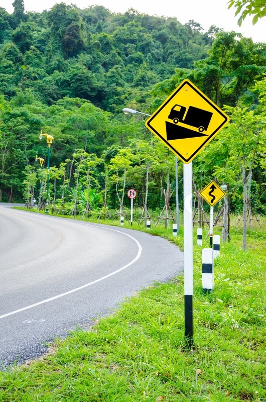 Steep Road Sign