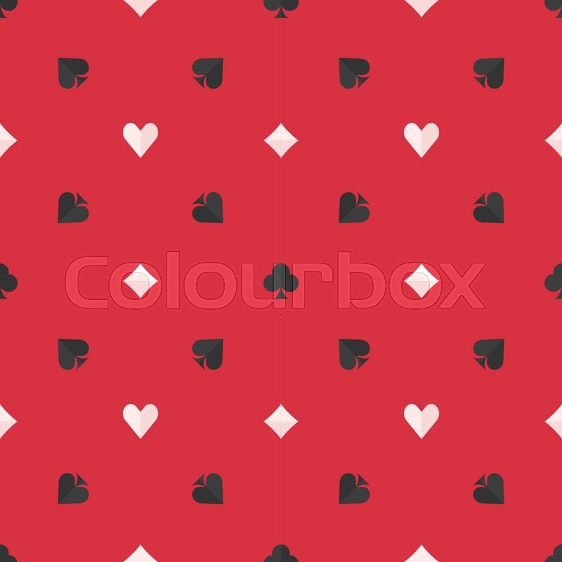 Seamless poker pattern - vector red ... | Stock vector | Colourbox