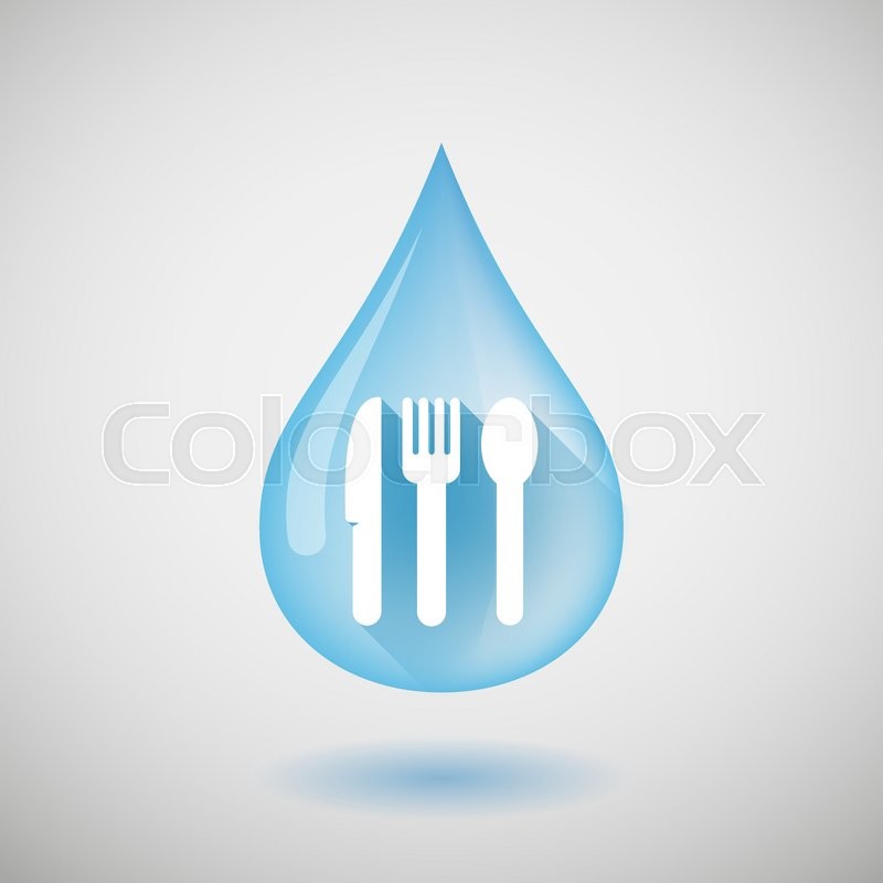 Illustration of a long shadow water ... | Stock vector | Colourbox