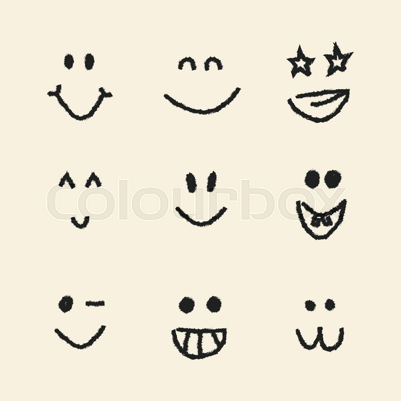 Doodle smile | Stock vector | Colourbox