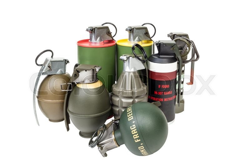 All explosives, weapon army,standard ... | Stock image | Colourbox