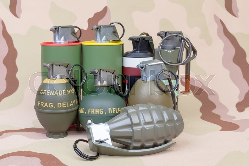 All explosives, weapon army,standard ... | Stock image | Colourbox