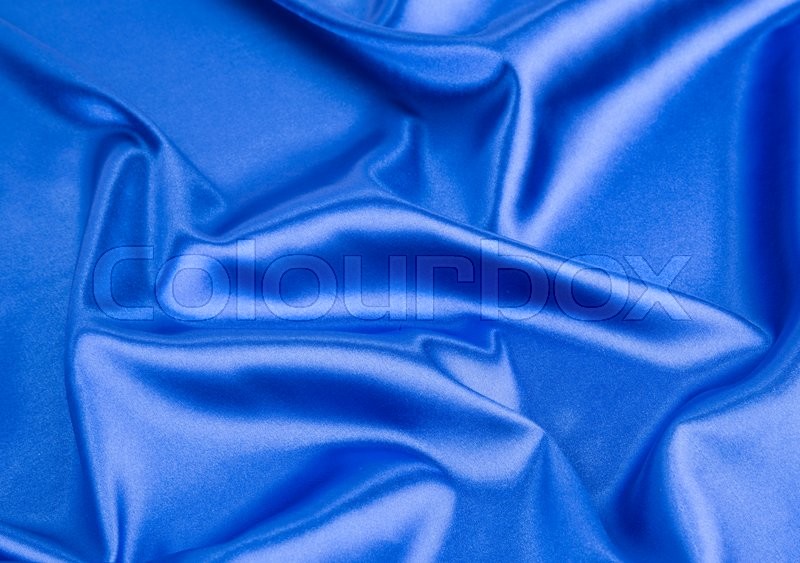 Blue silk cloth texture close up. Whole ... | Stock image | Colourbox