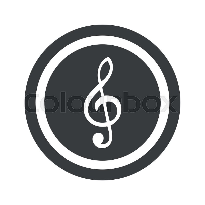 Image of treble clef in circle, on ... | Stock vector | Colourbox