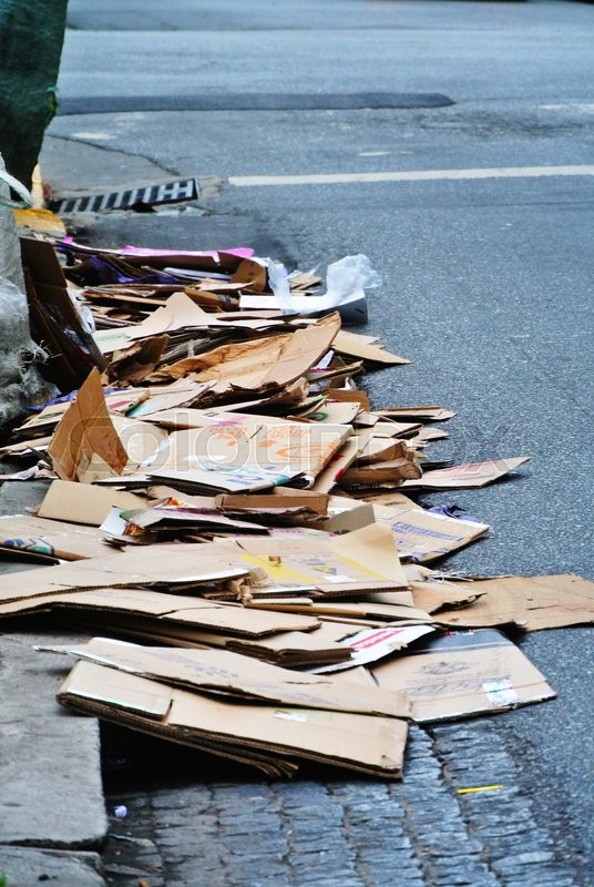 Photograph of recyclable cardboard ... | Stock image | Colourbox