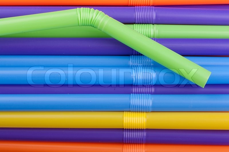 Plastic tubes of different colors in ... | Stock Photo | Colourbox