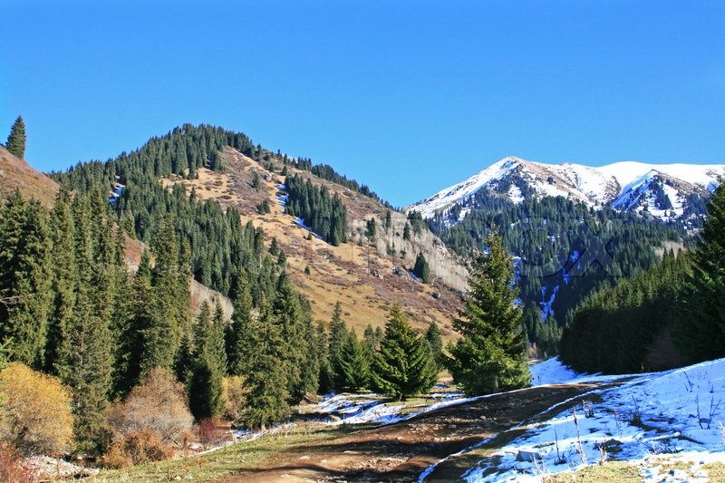 Mountain landscape, Central Asia, ... | Stock image | Colourbox