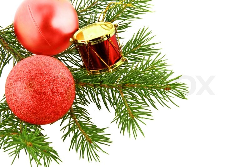 Weihnachtsbaum-Tanne mit Kugel | Stock Bild | Colourbox