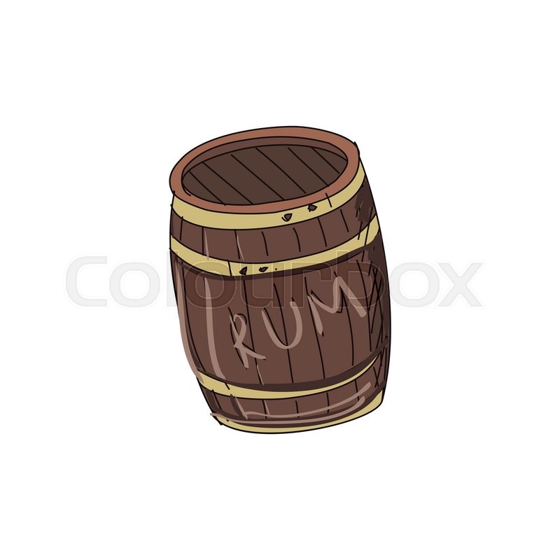 Vector image doodle barrel of rum, ... | Stock vector | Colourbox