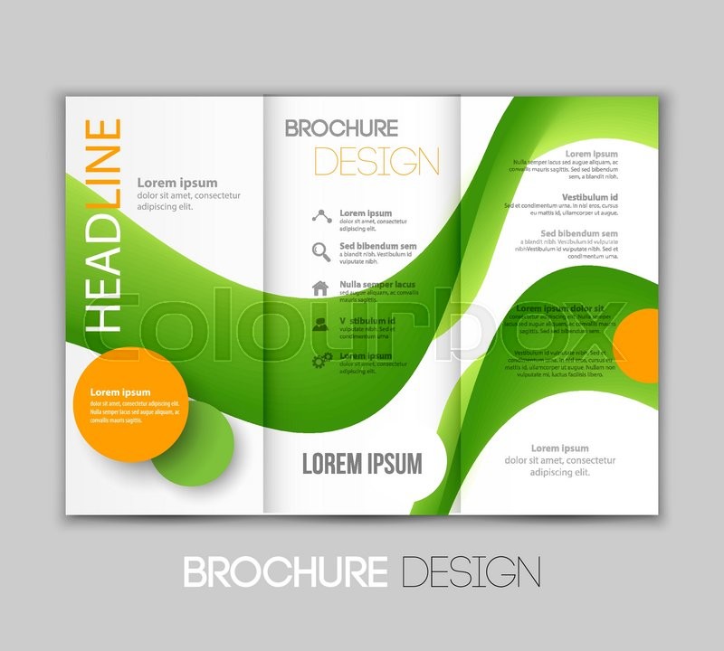 Vector illustration template leaflet ... | Stock vector | Colourbox