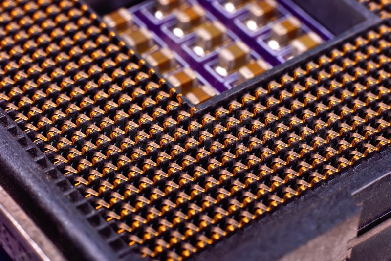 Empty CPU socket, extra close up | Stock image | Colourbox
