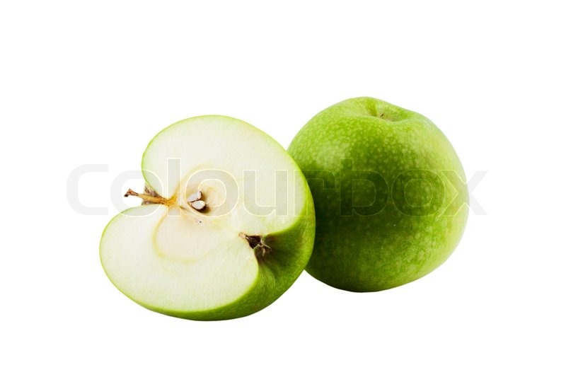 Fresh apple of green colour isolated on ... | Stock image | Colourbox