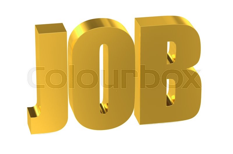 Job concept isolated on white ... | Stock image | Colourbox