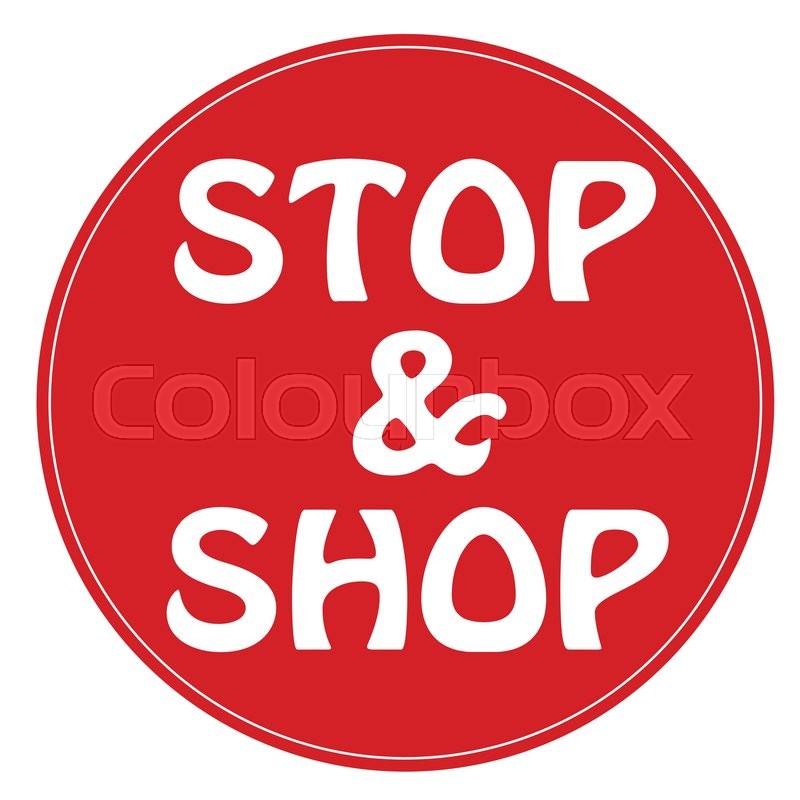 Red stamp with text Stop & Shop,vector ... | Stock vector | Colourbox