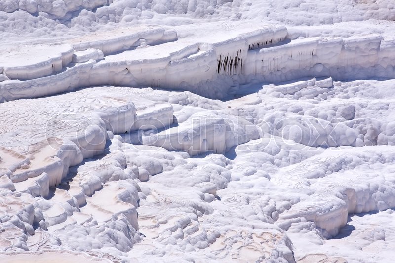 Pamukkale white mountain in Turkey in ... | Stock image | Colourbox