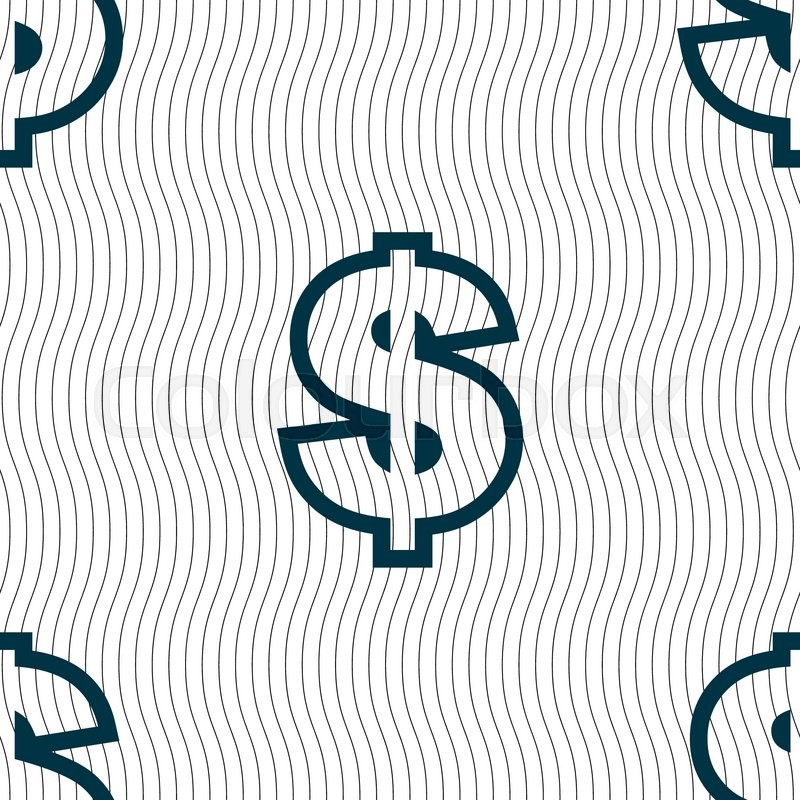 Dollar icon sign. Seamless pattern ... | Stock vector | Colourbox