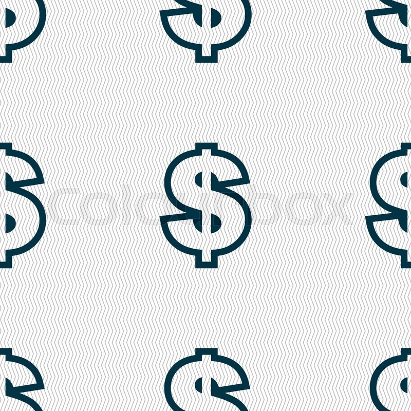 Dollar icon sign. Seamless pattern ... | Stock vector | Colourbox