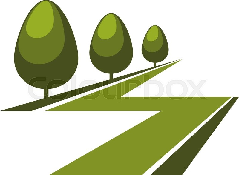 Abstract alley symbol or icon with ... | Stock vector | Colourbox