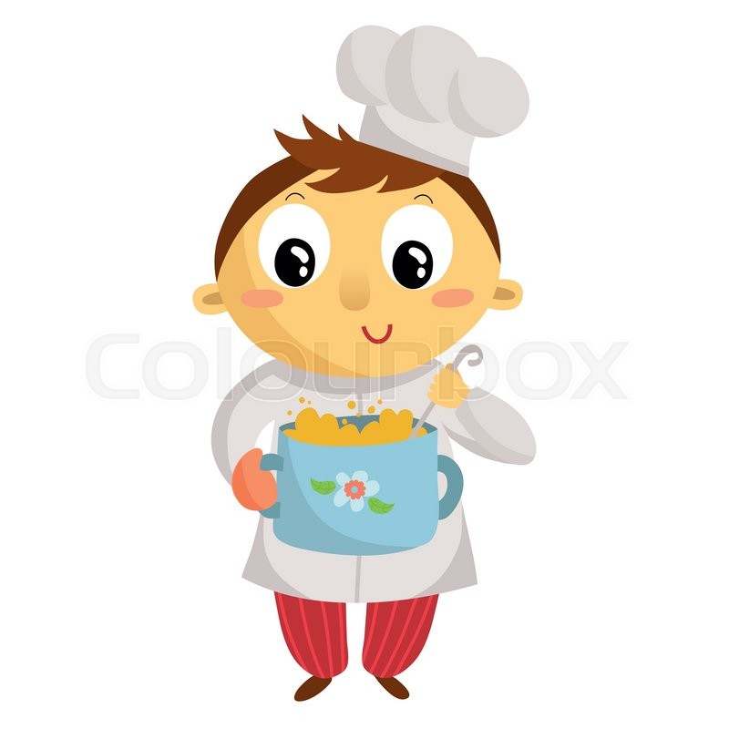 Kid cook, cartoon character isolated ... | Stock vector | Colourbox