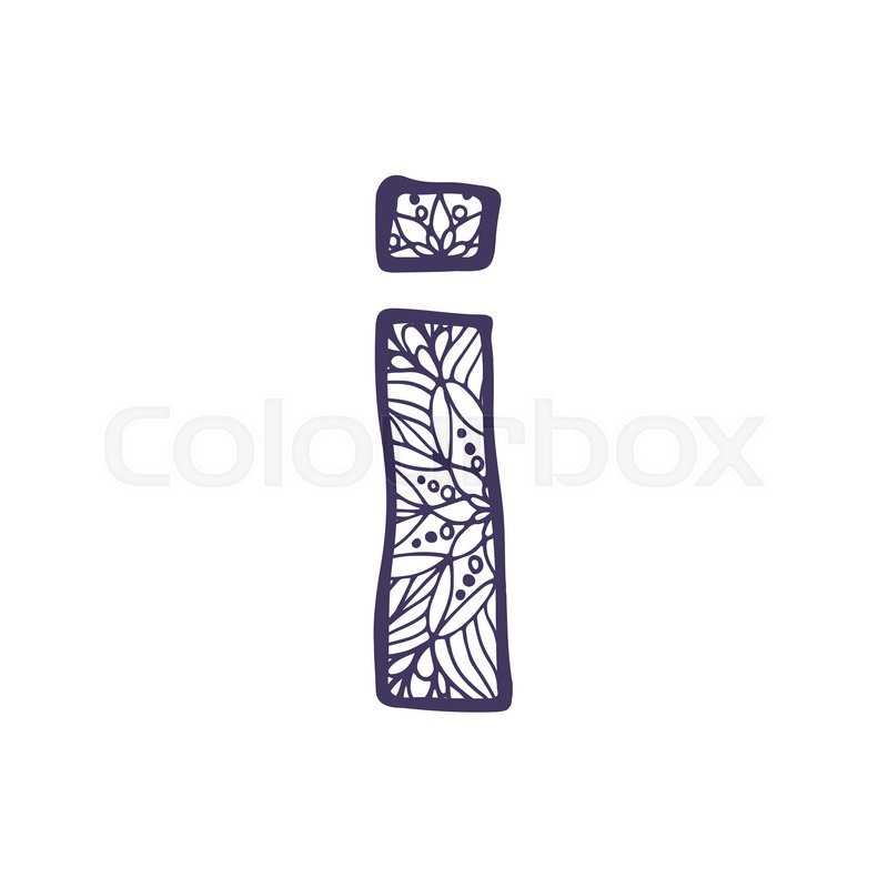 Hand drawn vector font. Letter I | Stock vector | Colourbox