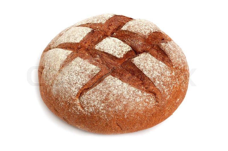 A big round homemade whole wheat bread ... | Stock image | Colourbox