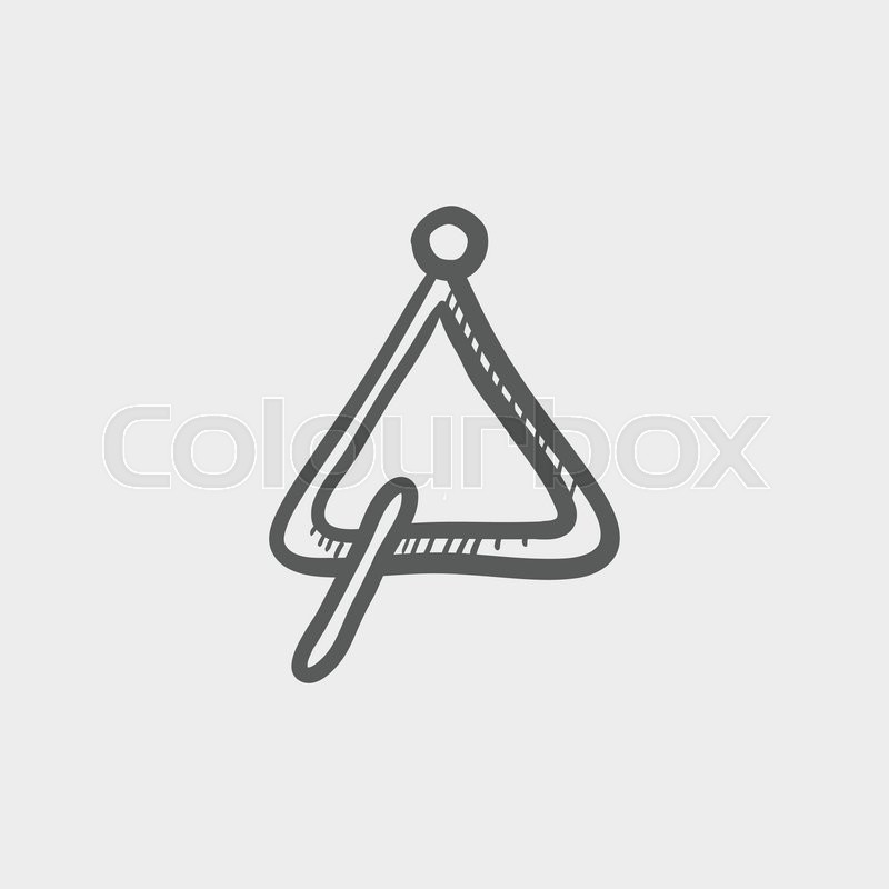 Triangle sketch icon for web and ... | Stock vector | Colourbox