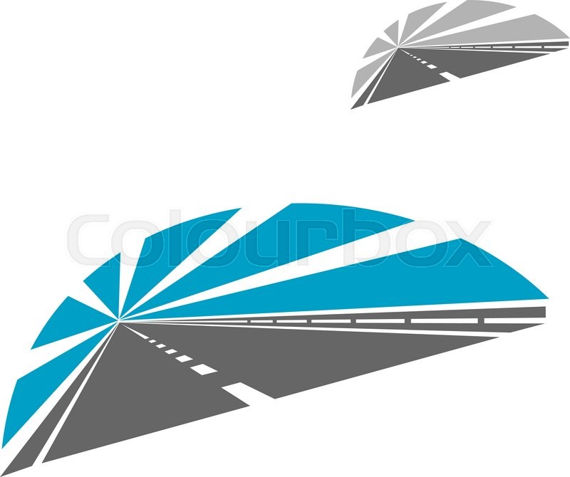 Highway icon with blue sky ... | Stock vector | Colourbox