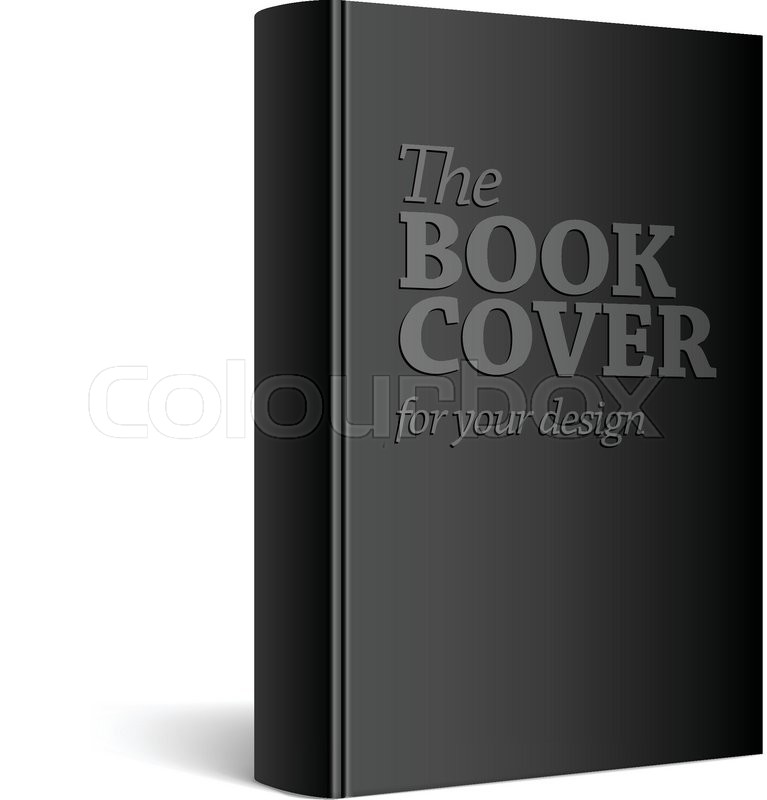 Black Realistic Blank book cover ... | Stock vector | Colourbox