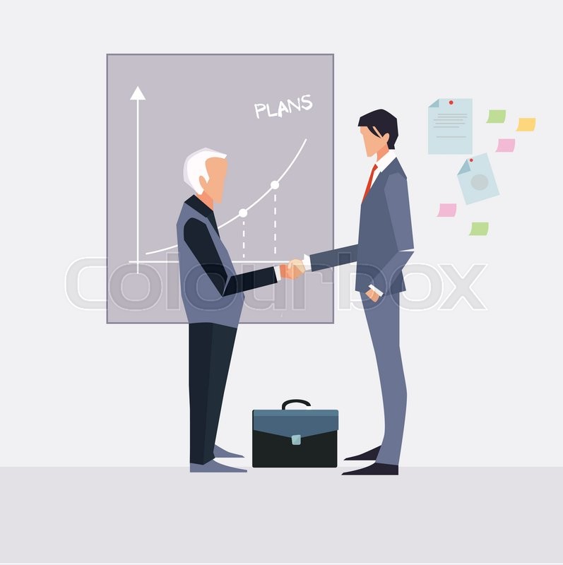 Partnership. Illustration of two ... | Stock vector | Colourbox