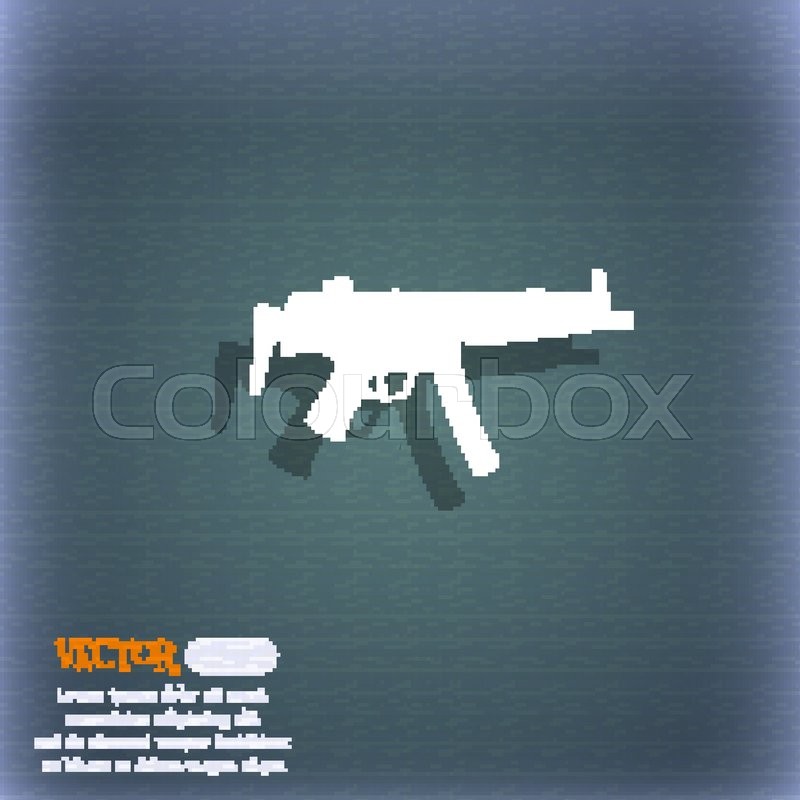 Machine gun icon symbol on the ... | Stock vector | Colourbox