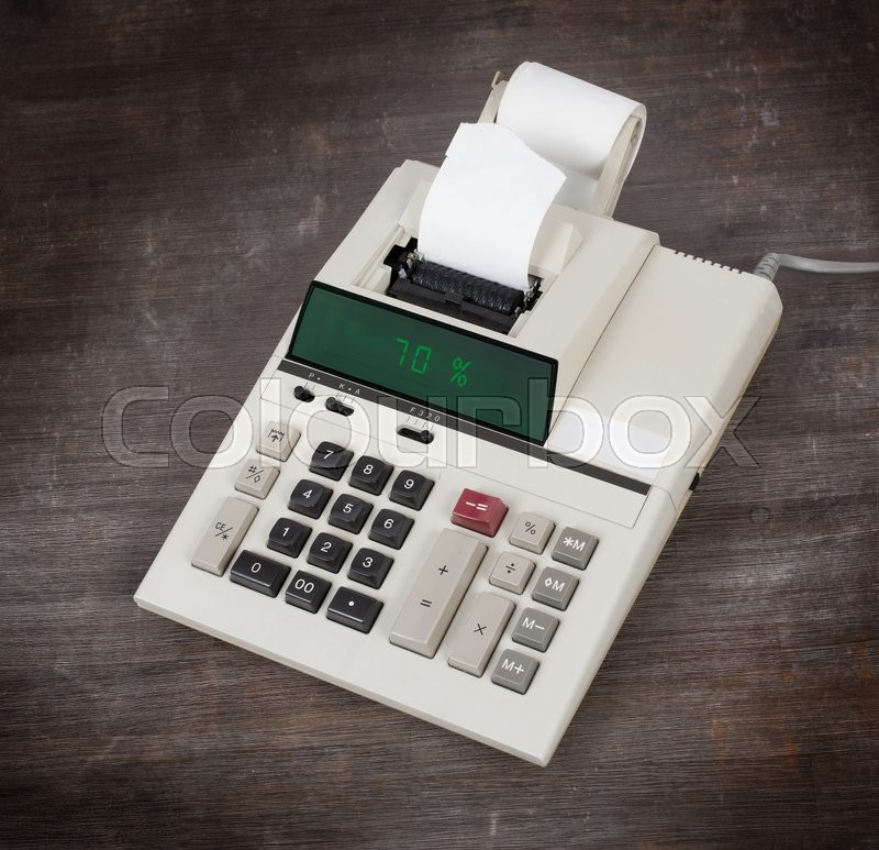 Old Calculator With Digital Display Stock Image Colourbox