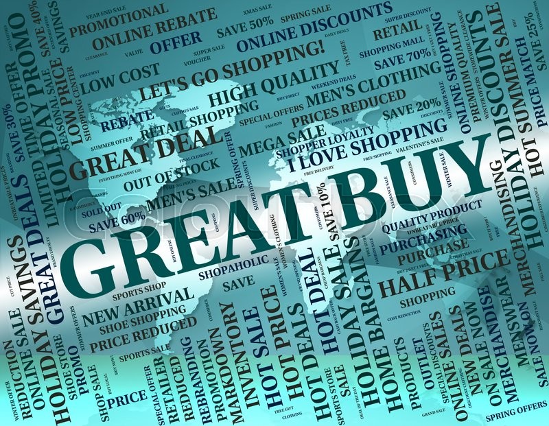 Great Buy Represents Awesome Buying And ... | Stock Photo | Colourbox