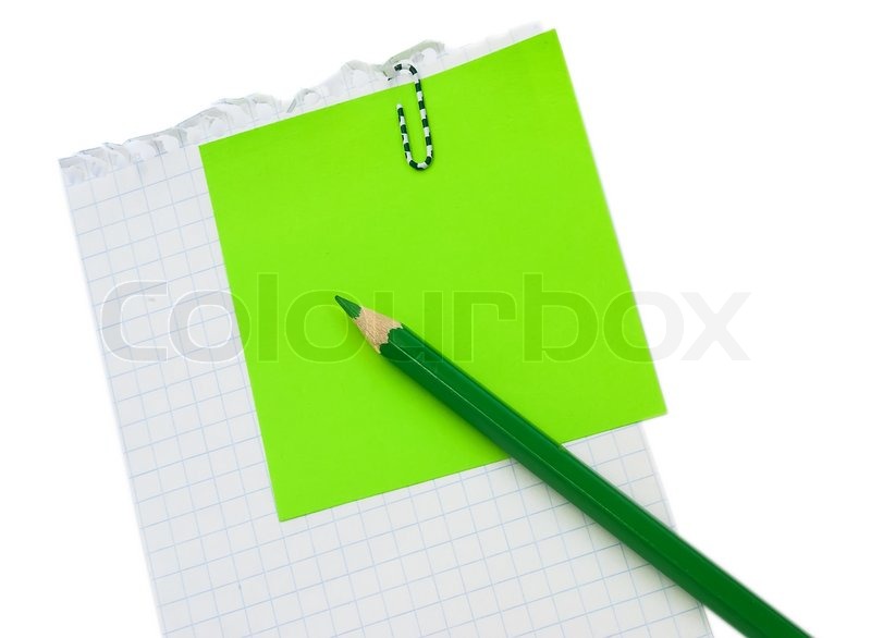 Bleistift auf das Blatt Papier mit ... | Stock Bild | Colourbox