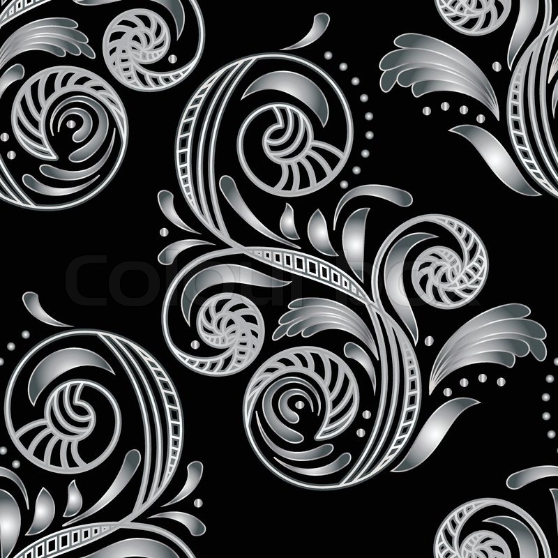 Black Flower Pattern Texture