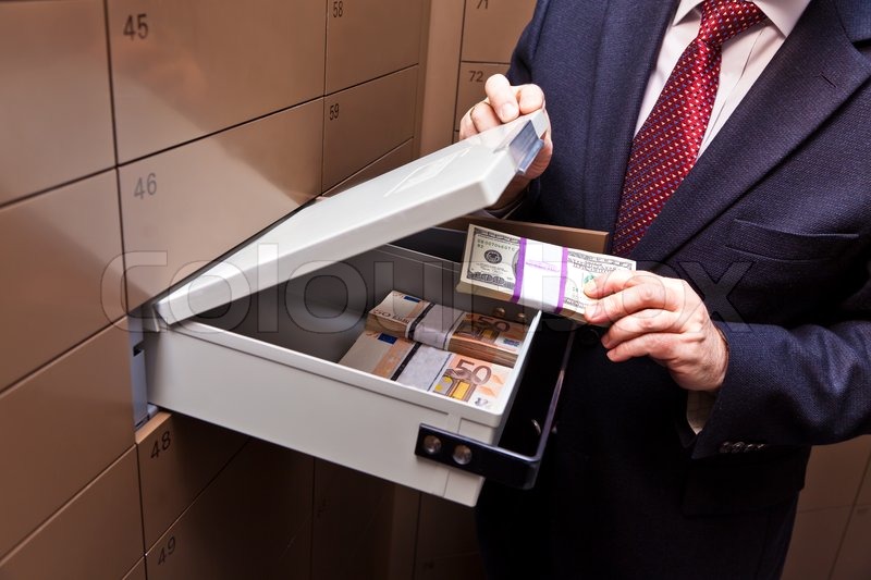 A locker in a bank vault. Storage of ... | Stock image | Colourbox