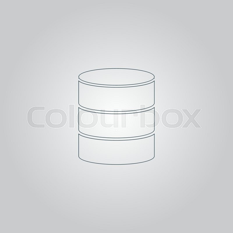 Database. Flat web icon or sign ... | Stock vector | Colourbox