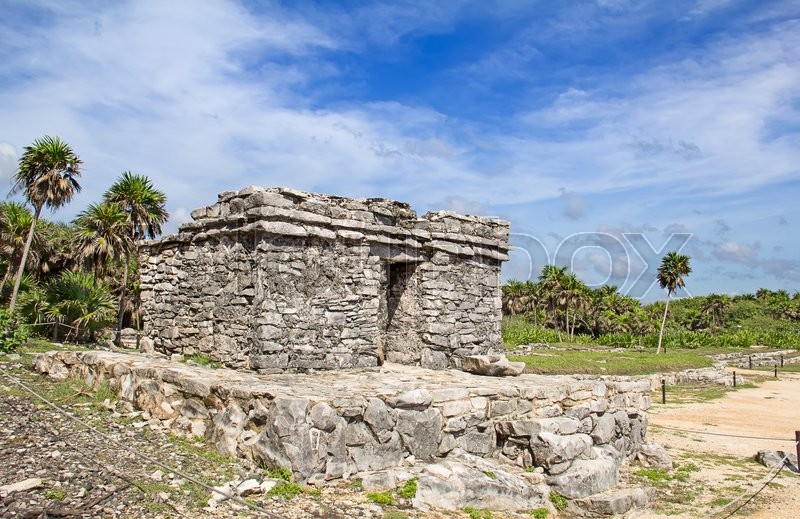 Ruins of the Mayan fortress and temple ... | Stock image | Colourbox