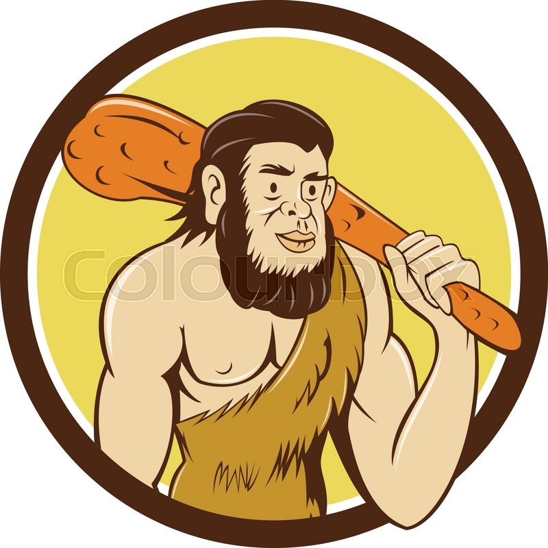 Illustration of a neanderthal man or ... | Stock vector | Colourbox