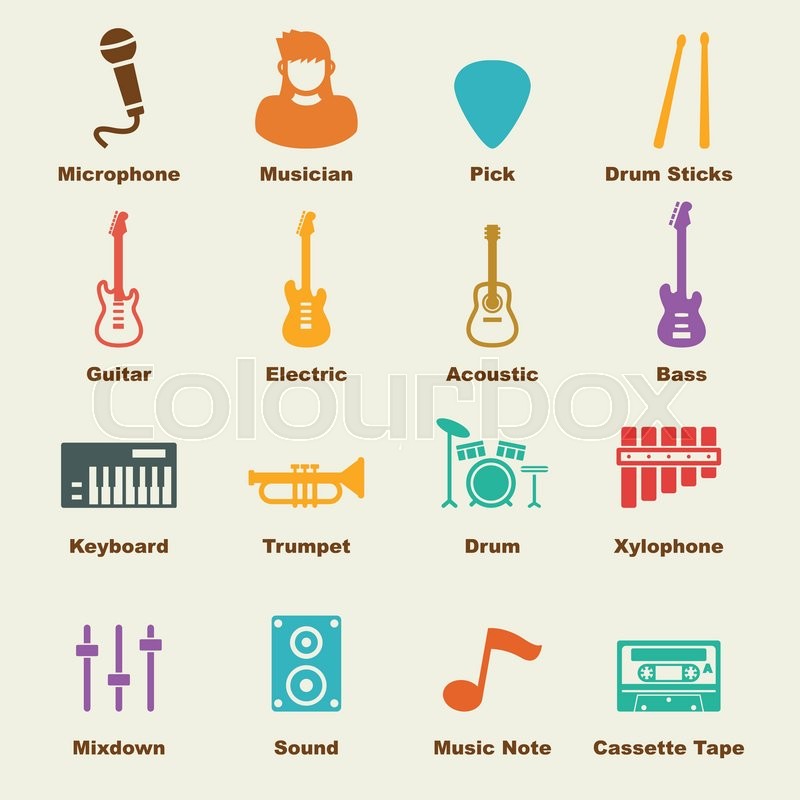 Band elements, vector infographic ... | Stock vector | Colourbox