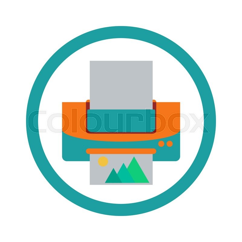 Printer, Printing Machine. ... | Stock Vector | Colourbox