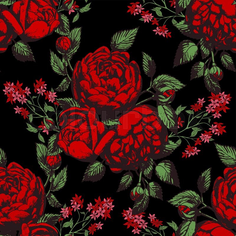 Red Rose Vintage Wallpaper