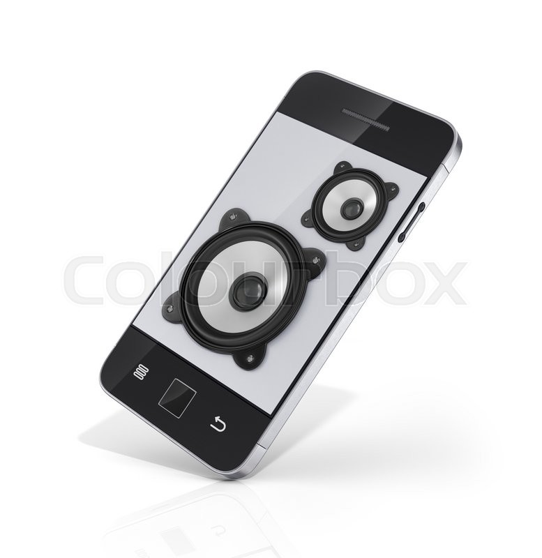 Concept of music in the phone. Music ... | Stock image | Colourbox